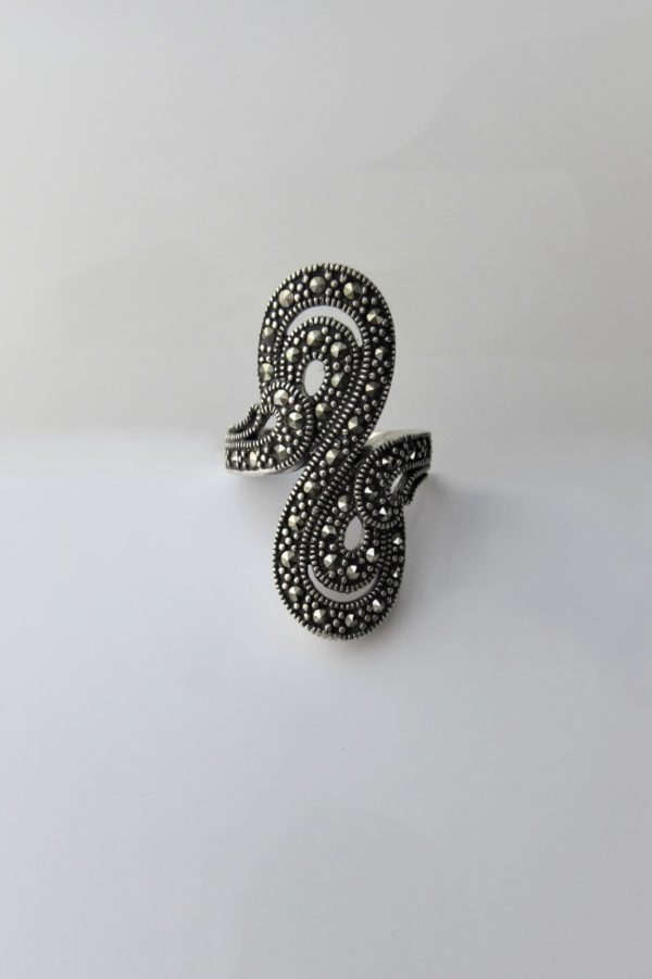 Marcasite Swirl Ring - Duda design