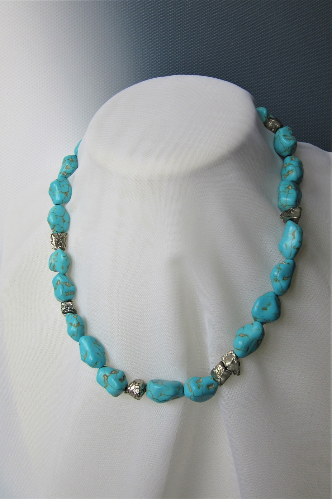 Turquenite With Balinese Beads Necklace - Duda design