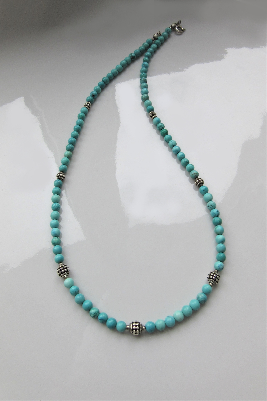 Turquenite With Balinese Beads Necklace - Duda design