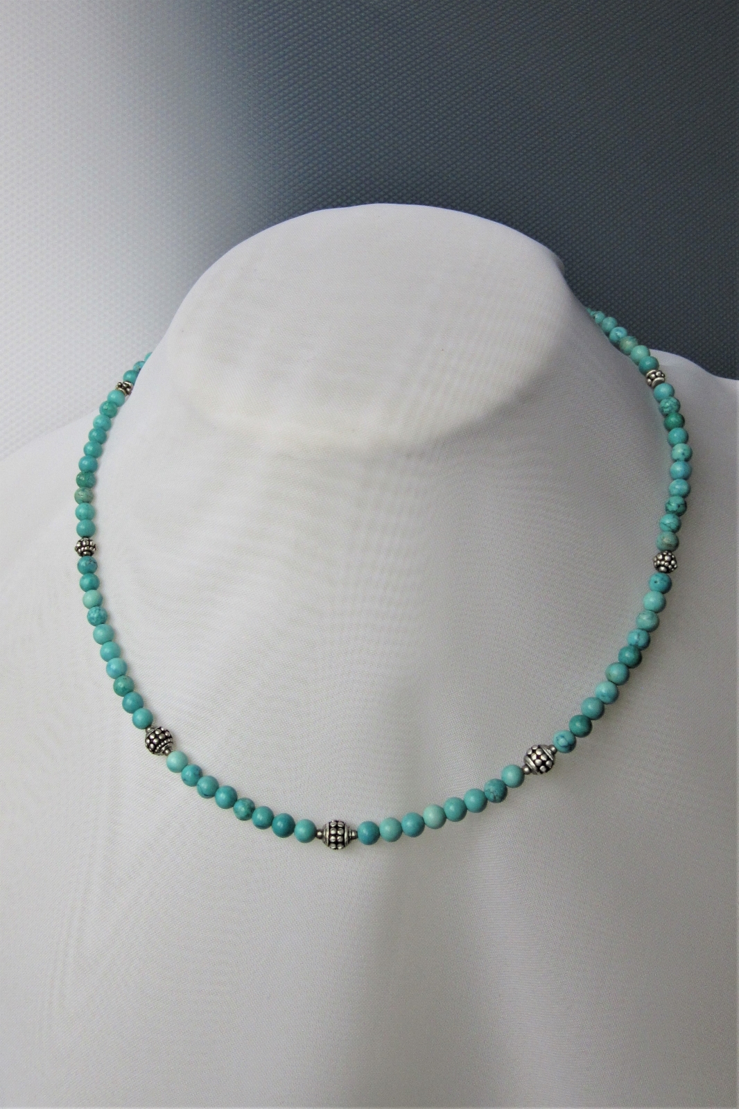 Turquenite With Balinese Beads Necklace - Duda design